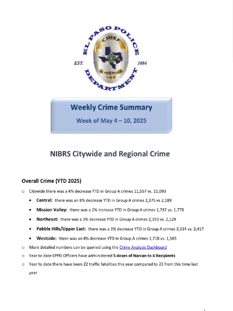 EPPD Crime Summary | PDF