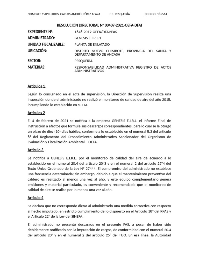 Caso N°2 | PDF | Multa (pena)