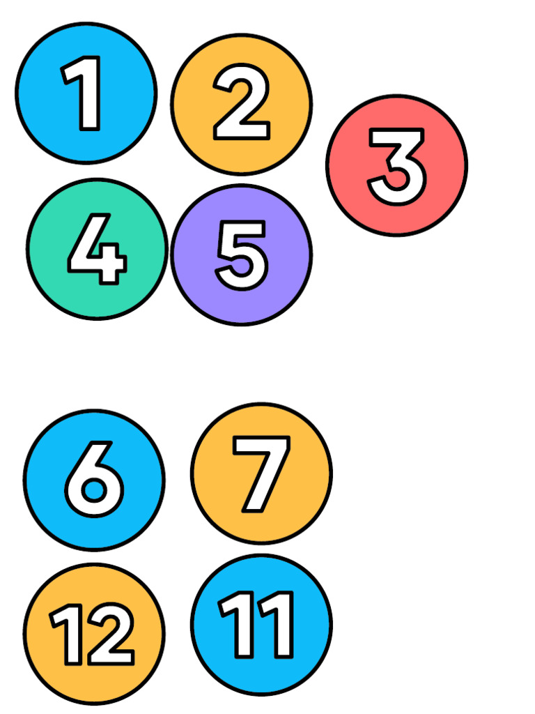 Colorful Numbers To 100 Flashcards PDF | PDF