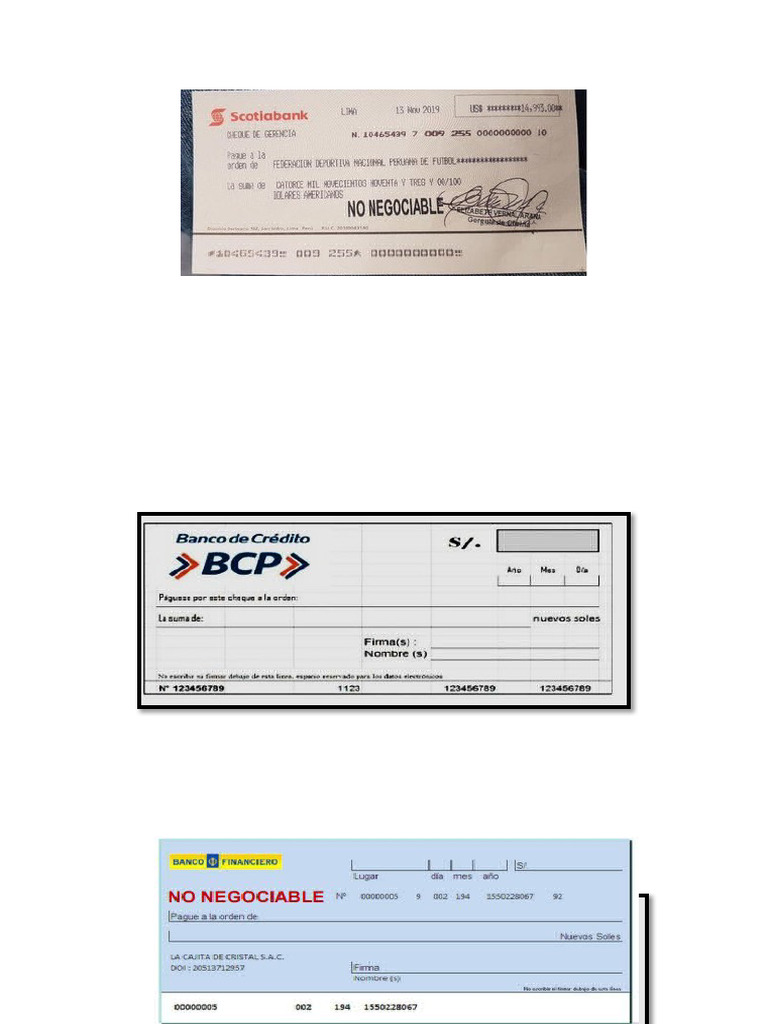 Cheques en Blanco | PDF