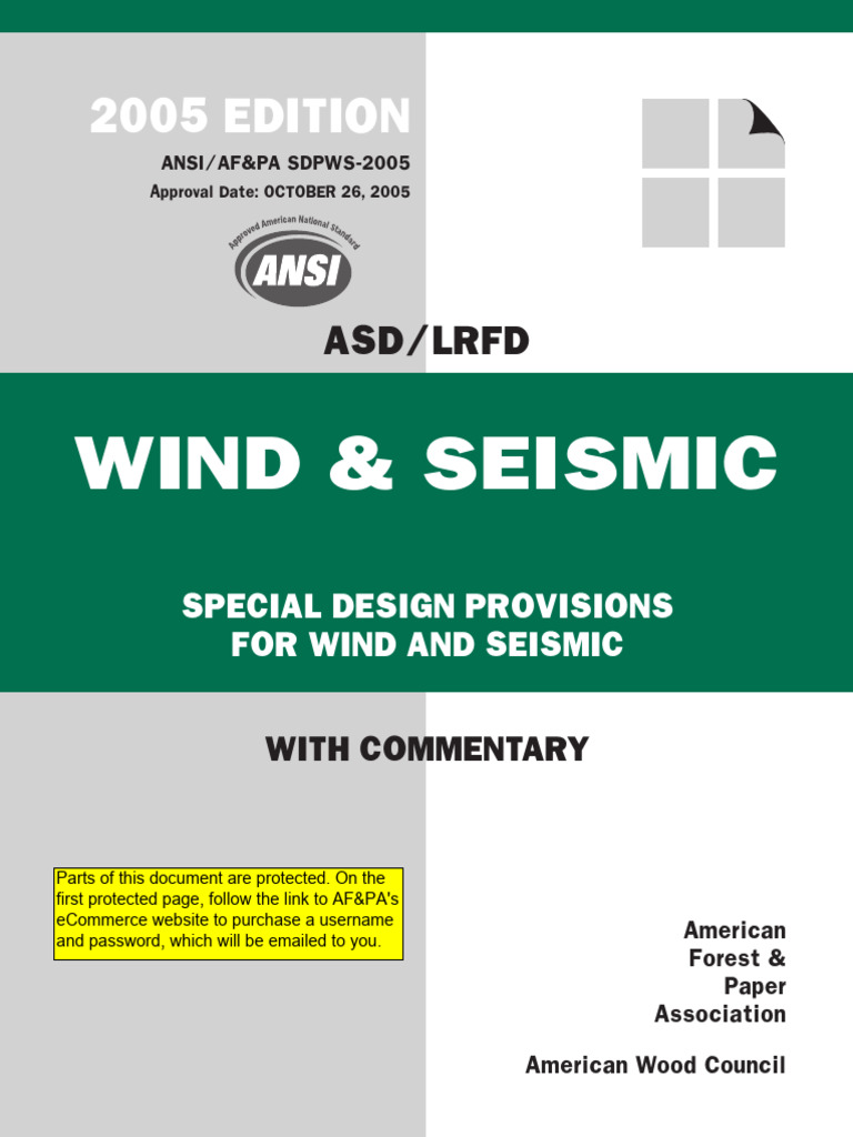 AWC SDPWS2005withCommentary 0207 Protected | PDF | Framing ...