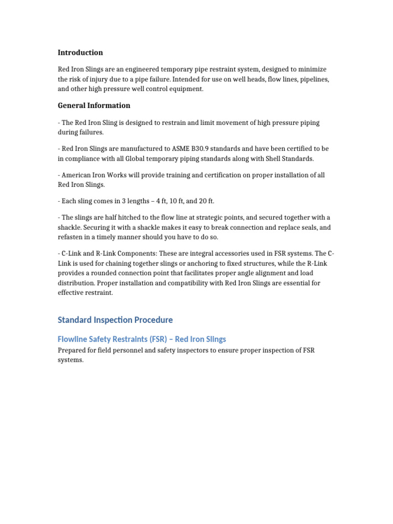 FSR_Inspection_Procedure_Standardized_Updated | PDF | Pipe (Fluid Conveyance) | Corrosion