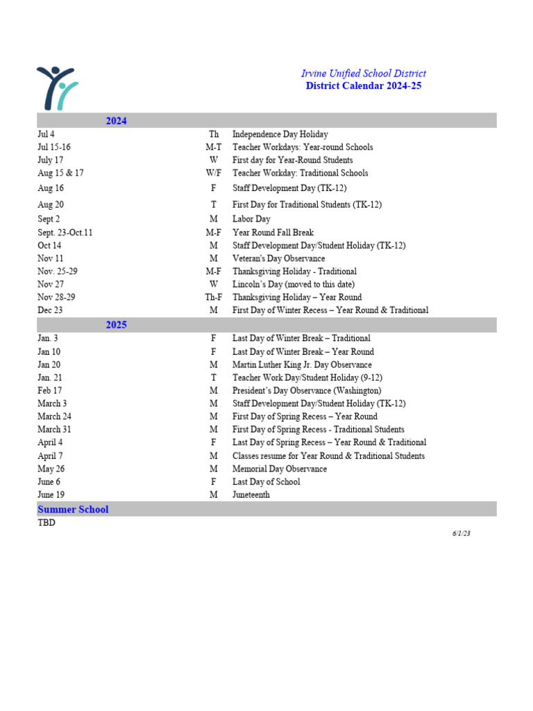 District Calendar 2024-25 Online Listed | PDF