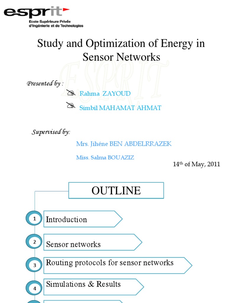 Study and Optimization of Energy in Sensor Networks : Planification D ...