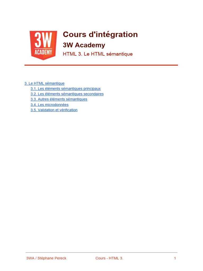 HTML Sémantique : Guide Complet | PDF | Html | Web sémantique