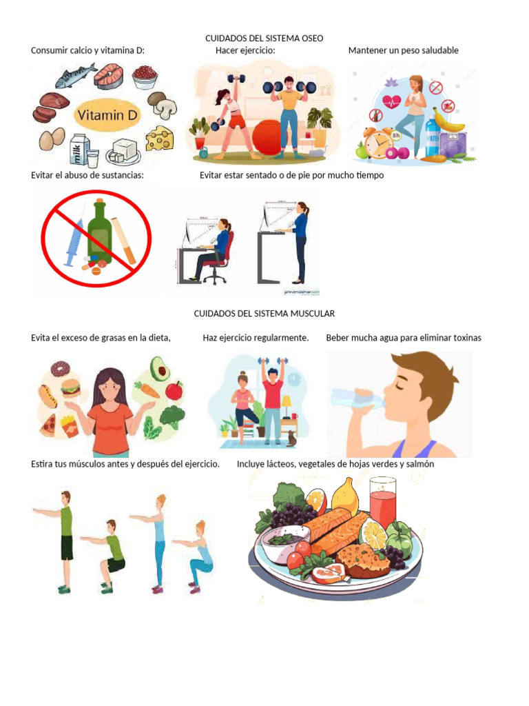 5 Cuidados Del Sistema Oseo y Muscular | PDF