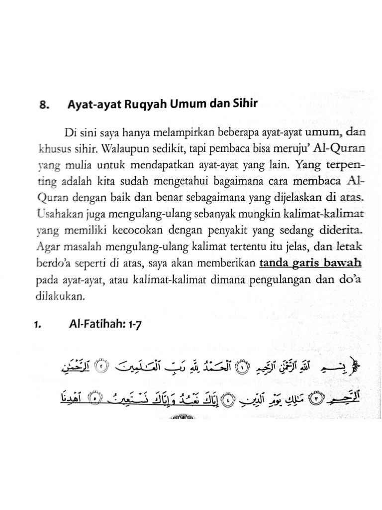 Ayat-Ayat Ruqyah Umum & Sihir | PDF