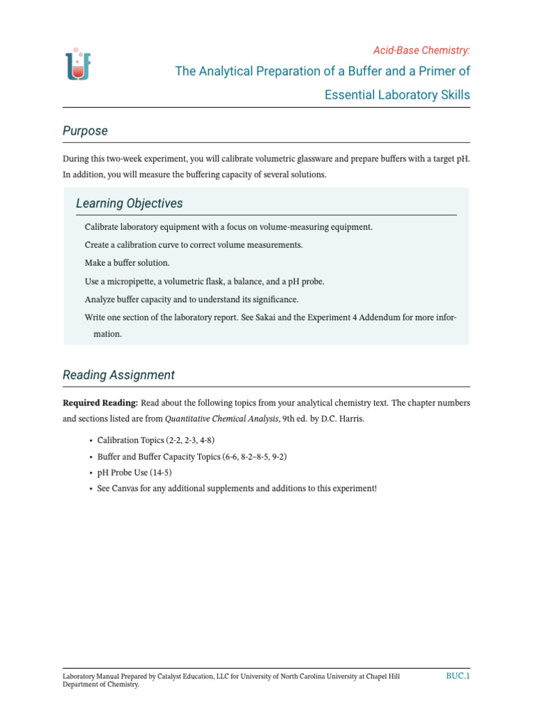 Manual - Preparation of A Buffer - Part 1 | PDF | Buffer Solution | Ph