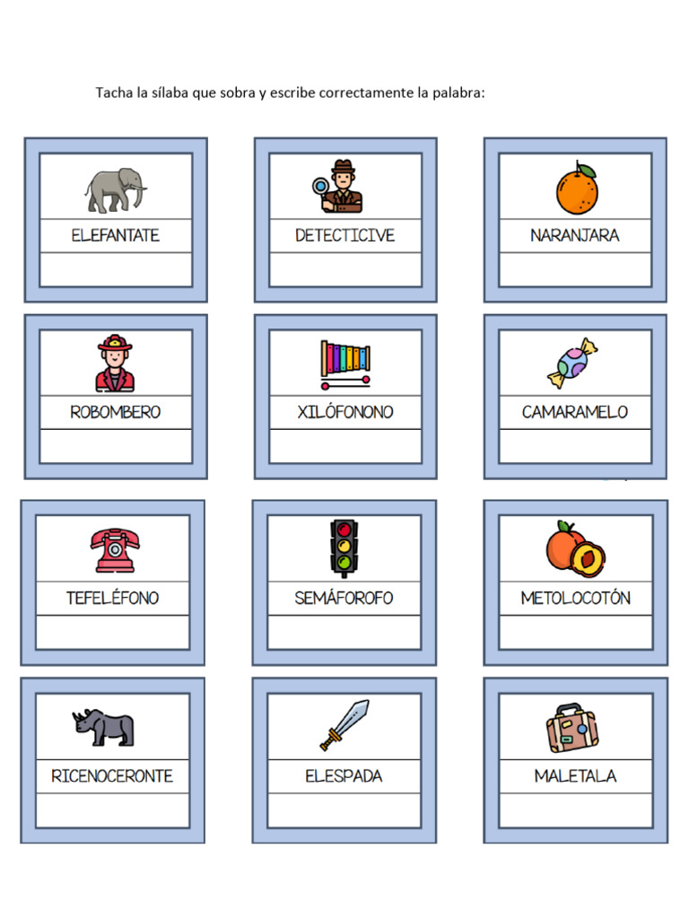 Actividades de Adición Silábica | PDF