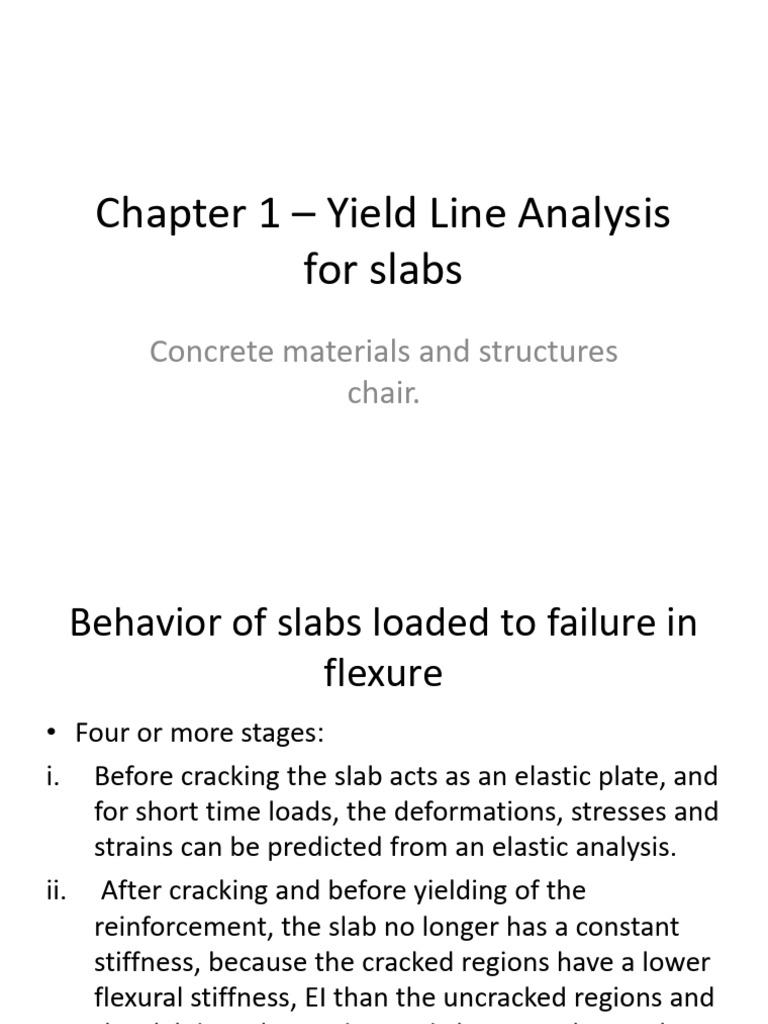 Collapse Load for One-Way Slab Analysis | PDF | Yield (Engineering ...