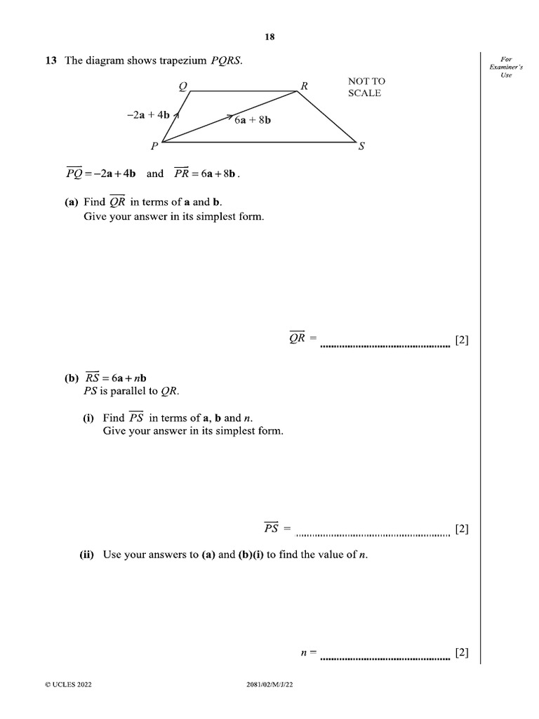 Nile 2022 P2 Trig Vectors q13 | PDF