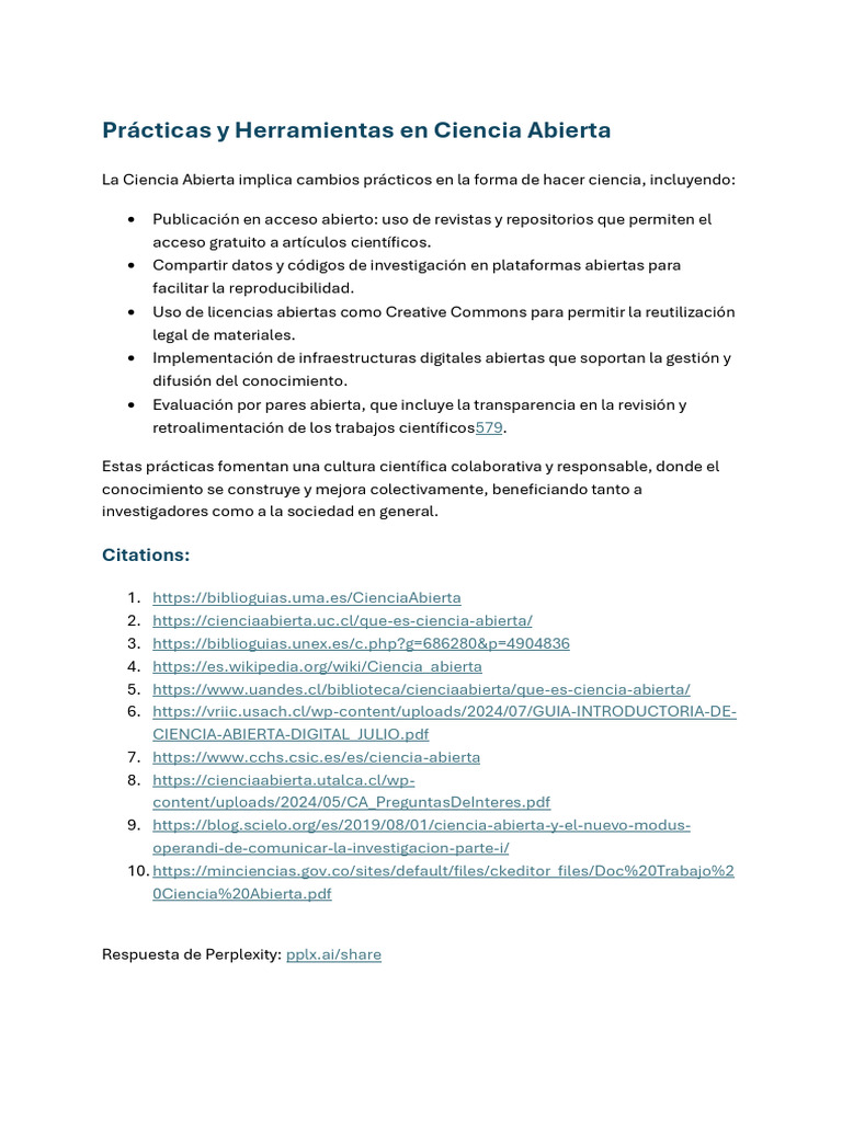 Practicas y Herramientas de Ciencia Abierta 4 | PDF