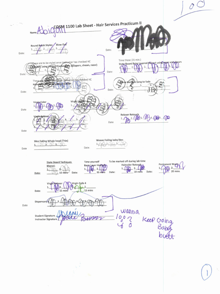 Cosmo 1100 Lab Sheets Final Grade | PDF