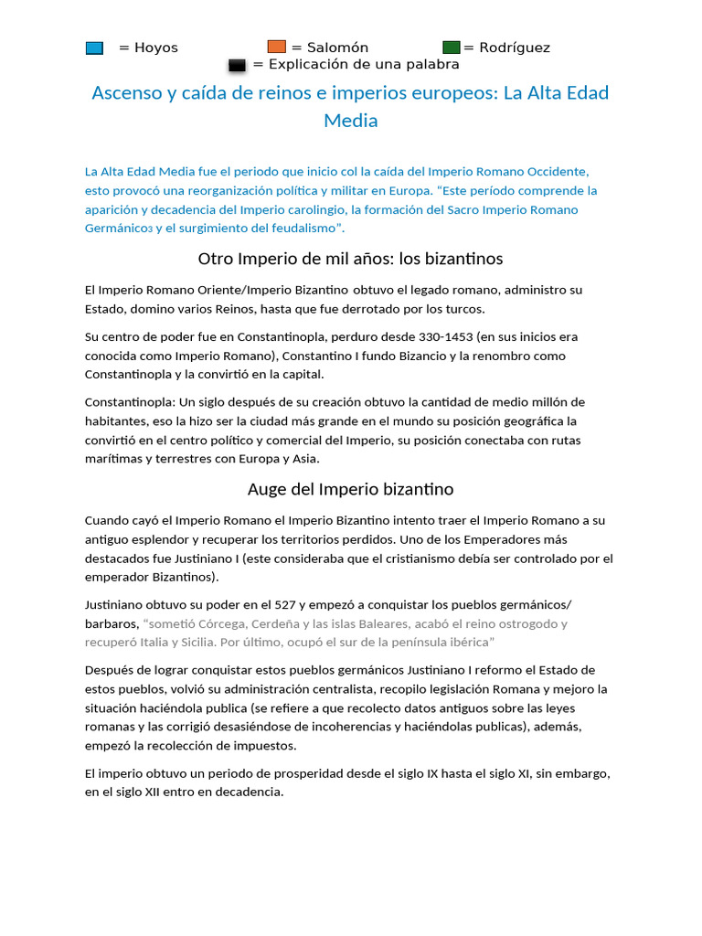 Resumen La Alta Edad Media, Pág 10, CIPA 7 | PDF | imperio Bizantino ...