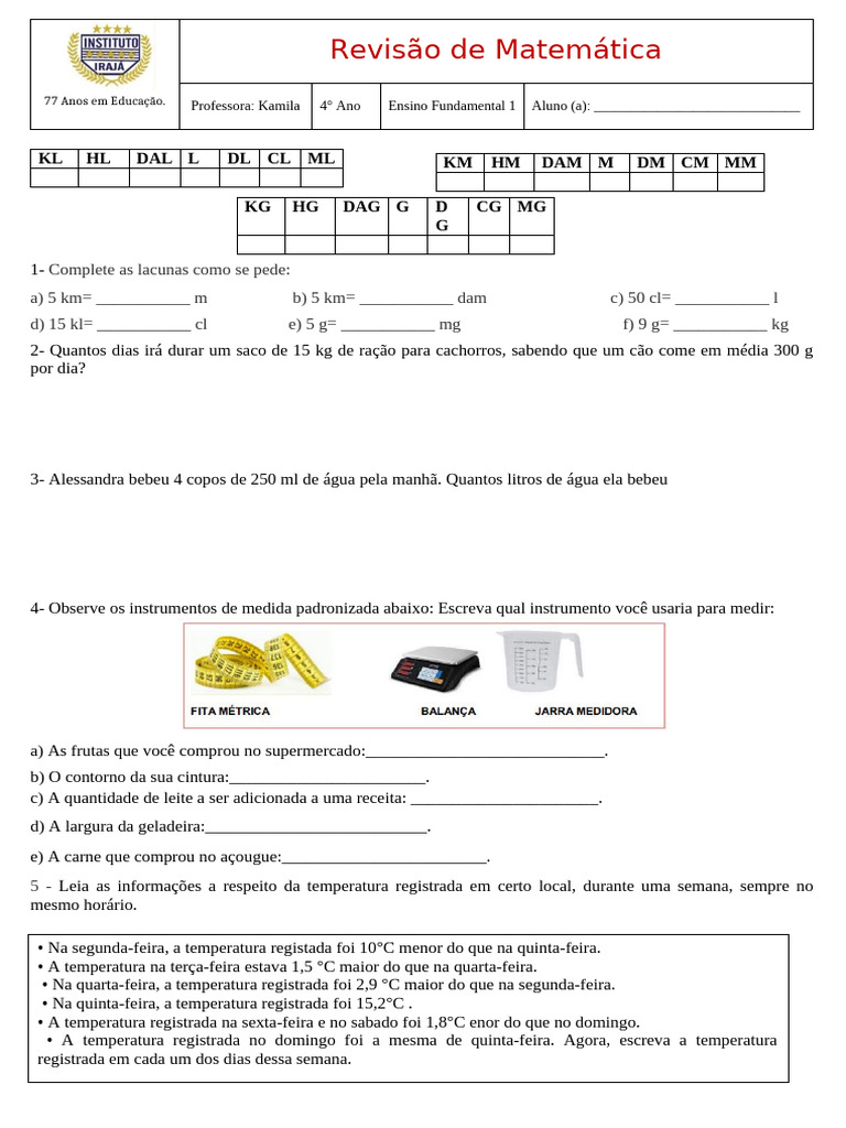 Atividade para Copiar No Caderno de Matemática 1 | PDF