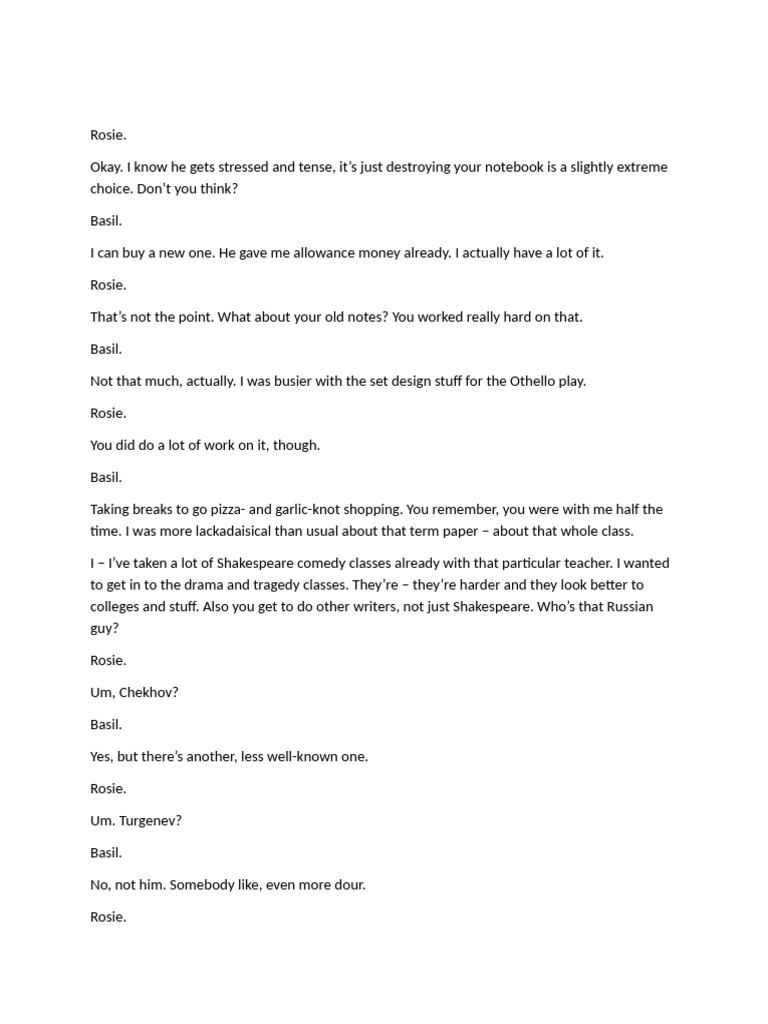 Scene With Rosie and Basil | PDF