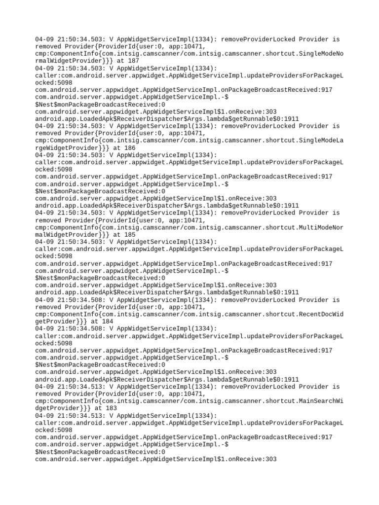 Appwidget History Log1 | PDF | Operating System Families | Mobile Linux