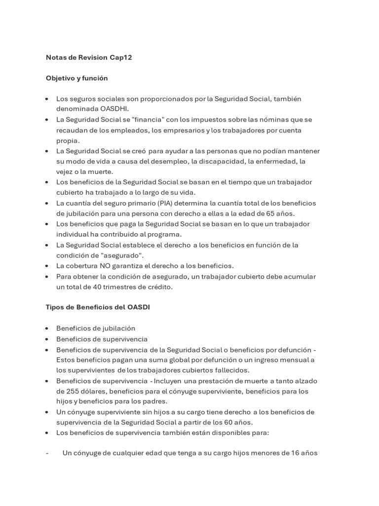 Notas de Revision Cap12 | PDF