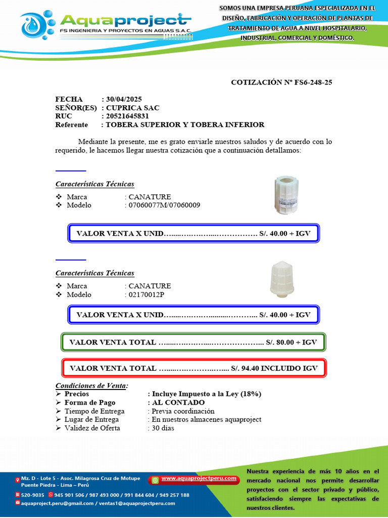 Cot - FS6 - 248 - Tobera Superior y Tobera Inferior | PDF | Economias