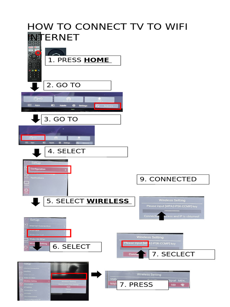HOW TO CONNECT TV TO WIFI INTERNET | PDF