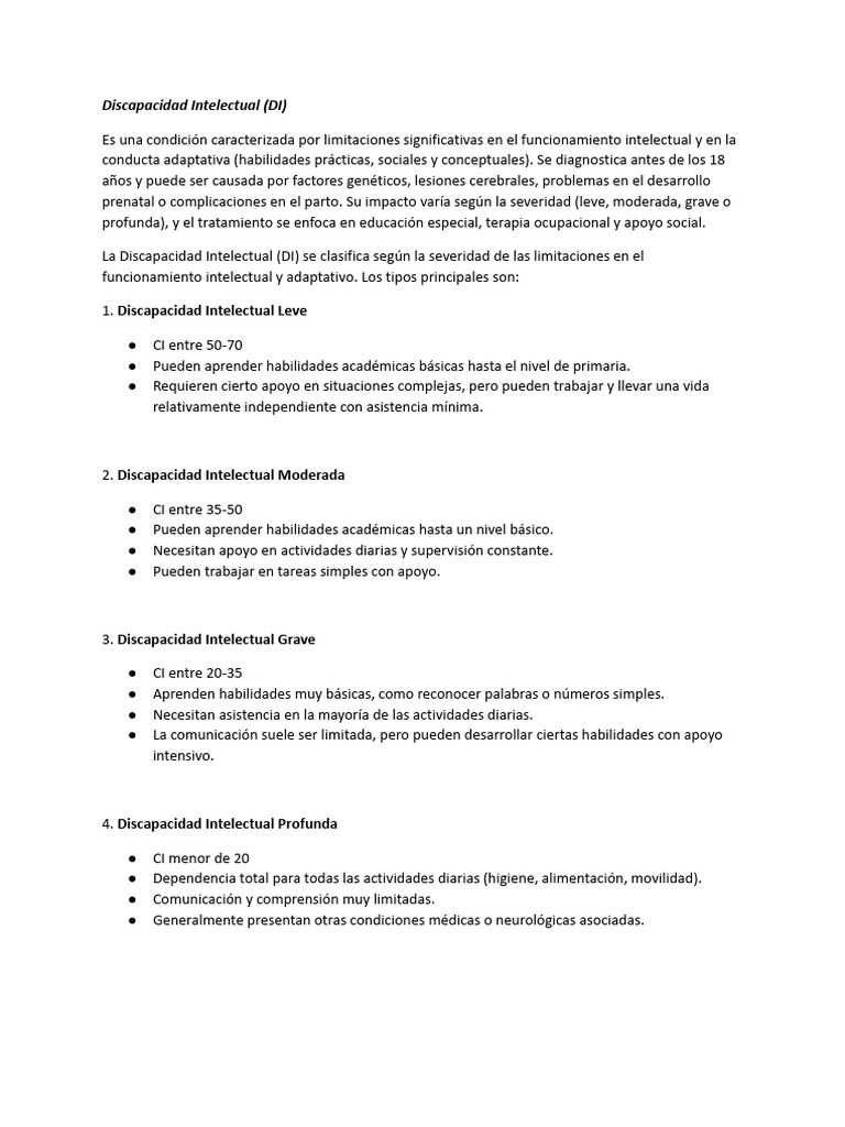 Resumen Practica Comunitario | PDF | Discapacidad intelectual | Invalidez