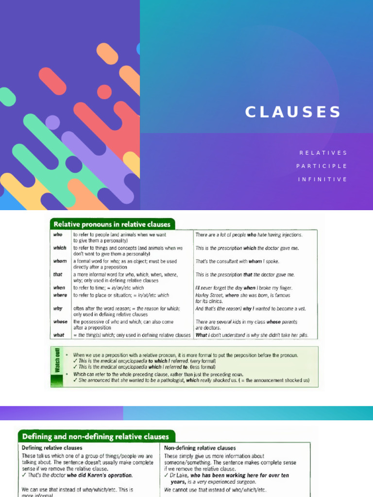 Understanding Participle Clauses | PDF | Clause | Translations