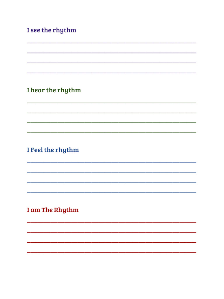 I See the Rhythm Poem | PDF
