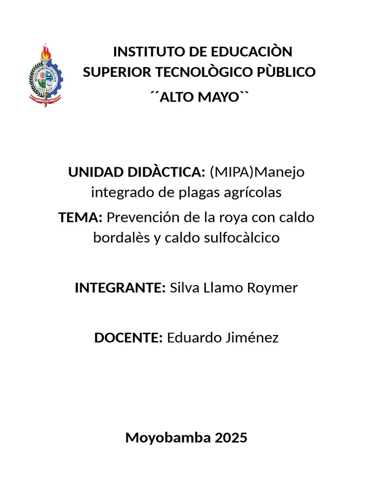 Informe de MIPA.. | PDF