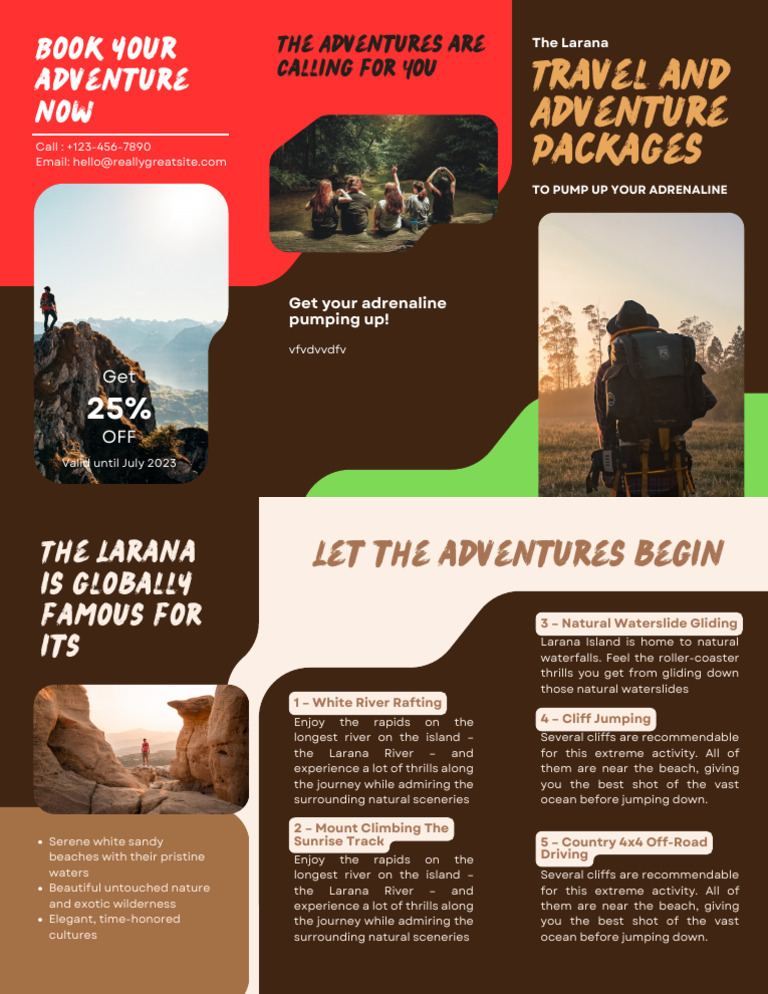 Brown Beige Maximalism Travel Adventure Trifold Brochure (1) 2 | PDF ...