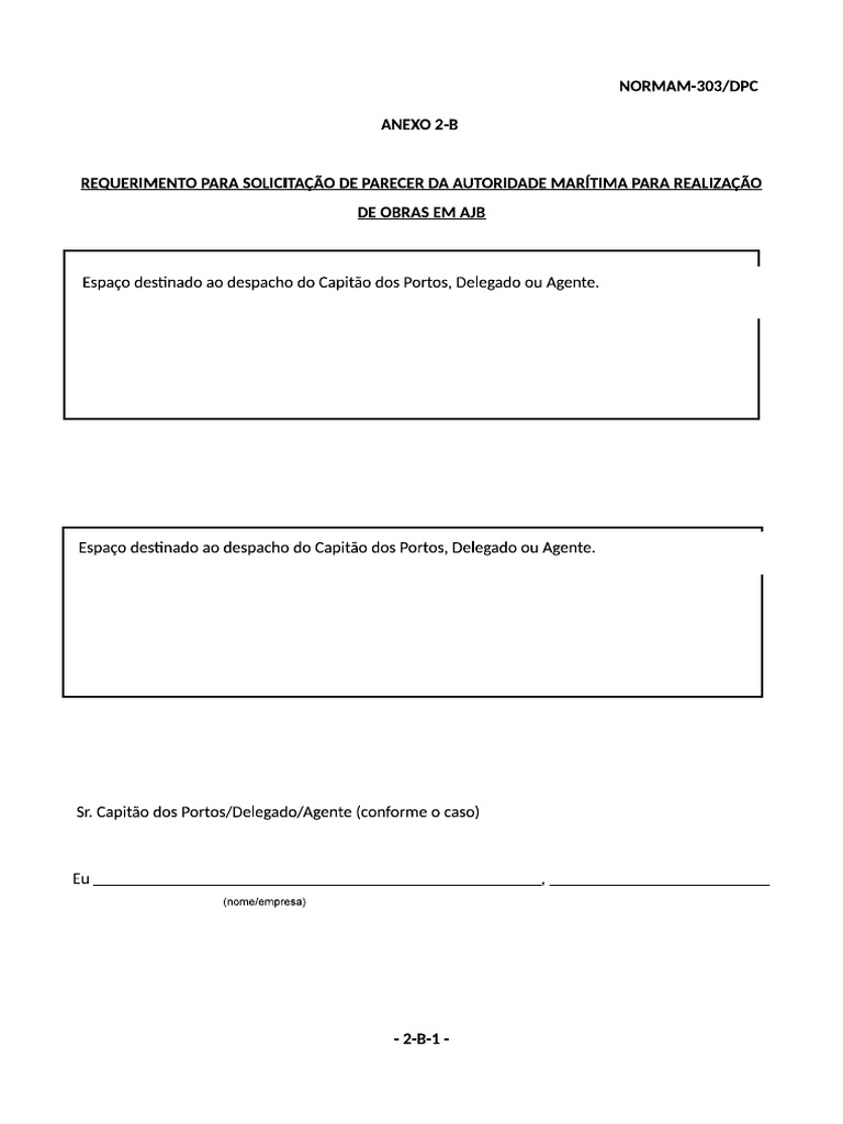 Anexo 2b Normam 303 | PDF