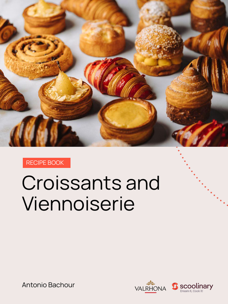 En Croissants and Viennoiserie Recipe Book | PDF | Custard | Chocolate