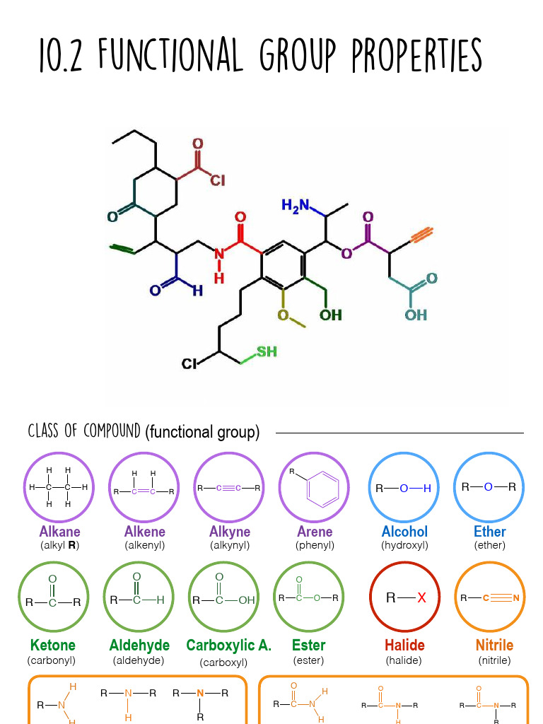 10.2 Functional Group Properties | PDF | Alkane | Methyl Group