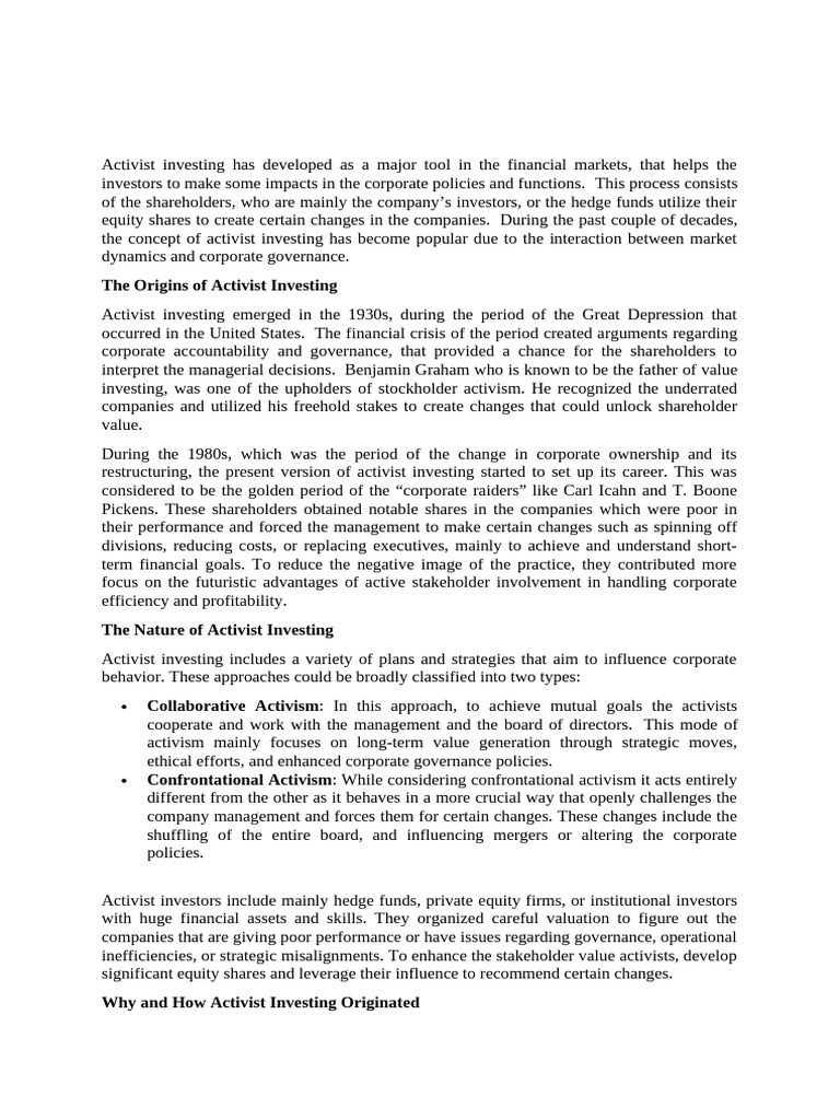 Assignment .Financial Marketing | PDF | Hedge Fund | Investing