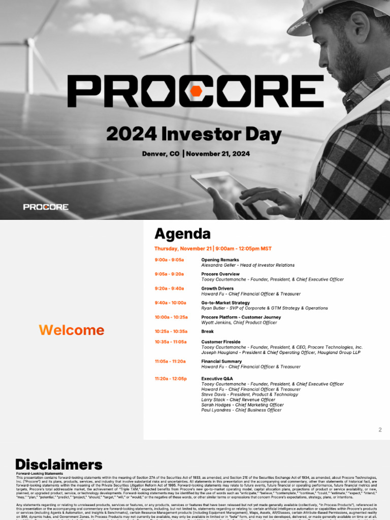 Procore Investor Day 2024 | PDF