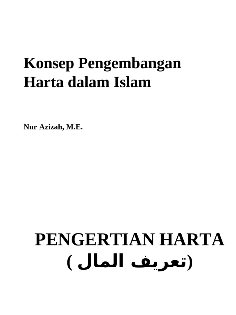 Pert 3. Konsep Pengembangan Harta Dalam Islam | PDF