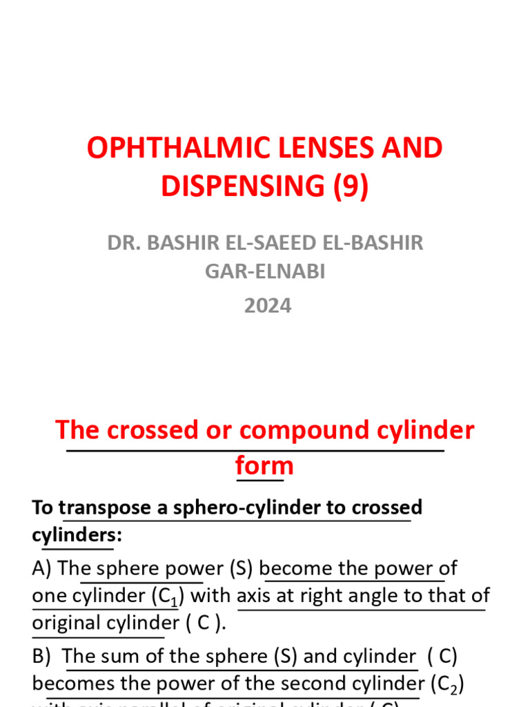 Ophthalmic Lenses and Dispensing | PDF | Equipment | Electromagnetic ...