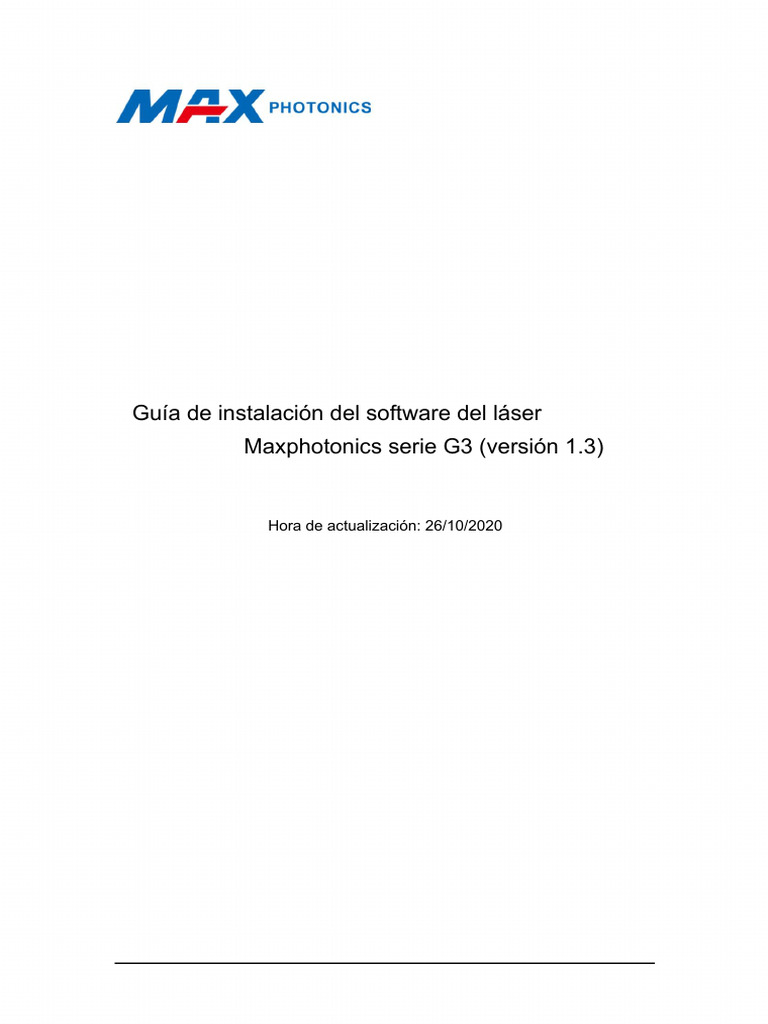 Guía de instalación software G3 Maxphotonics | PDF | Windows 10 ...