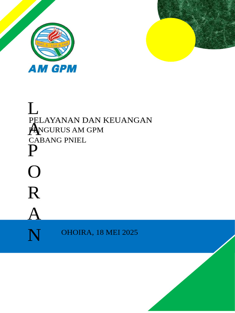 Laporan Umum Dan Pelayanan MPPC V | PDF
