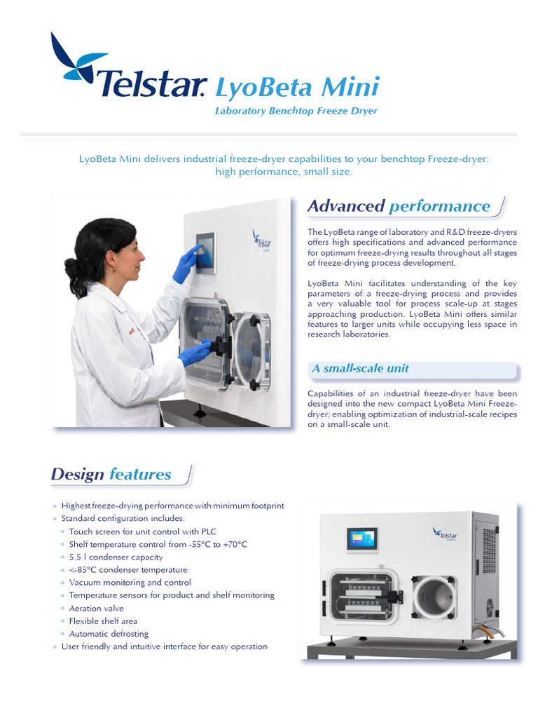 Catalogo Liofilizador Telstar Lyobeta Mini | PDF | Physical Sciences ...
