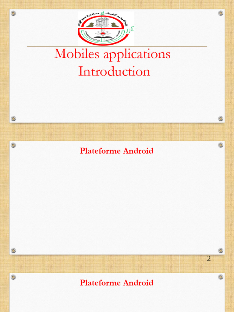 3 - Chapitre 2 Android | PDF | Android (Operating System) | Application Software