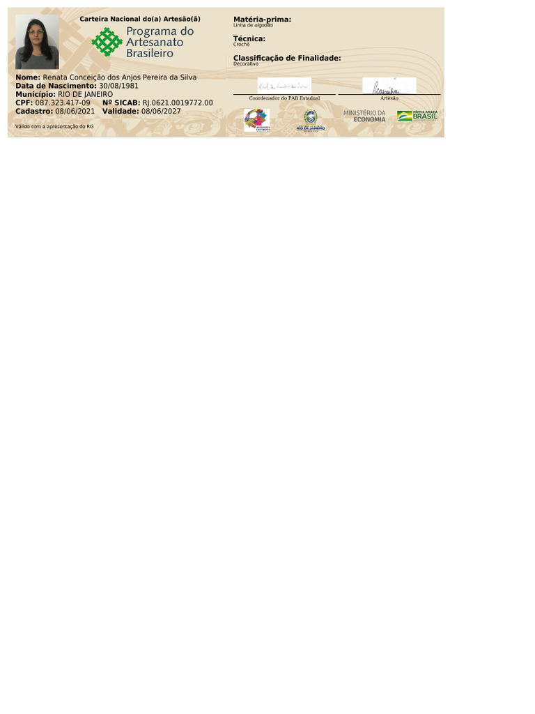 Renata ConceiÃ Ã o Dos Anjos Pereira Da Silva RJ | PDF