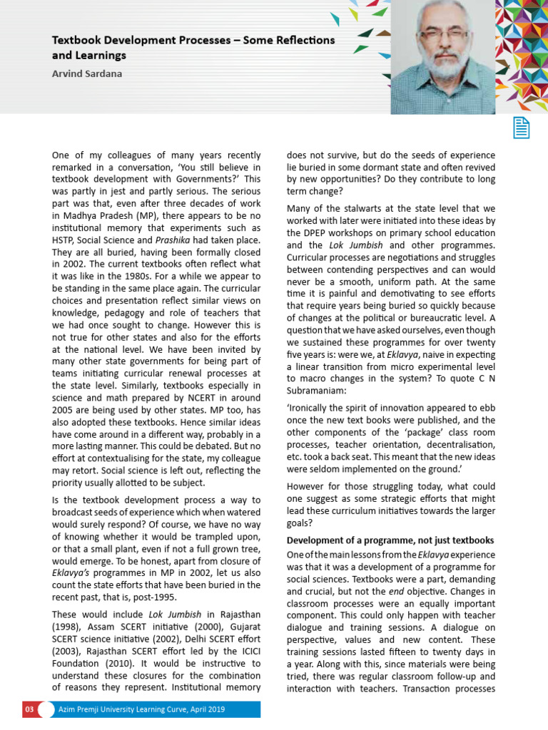 1 - Textbook Development Processes - Some Reflections and Learnings ...