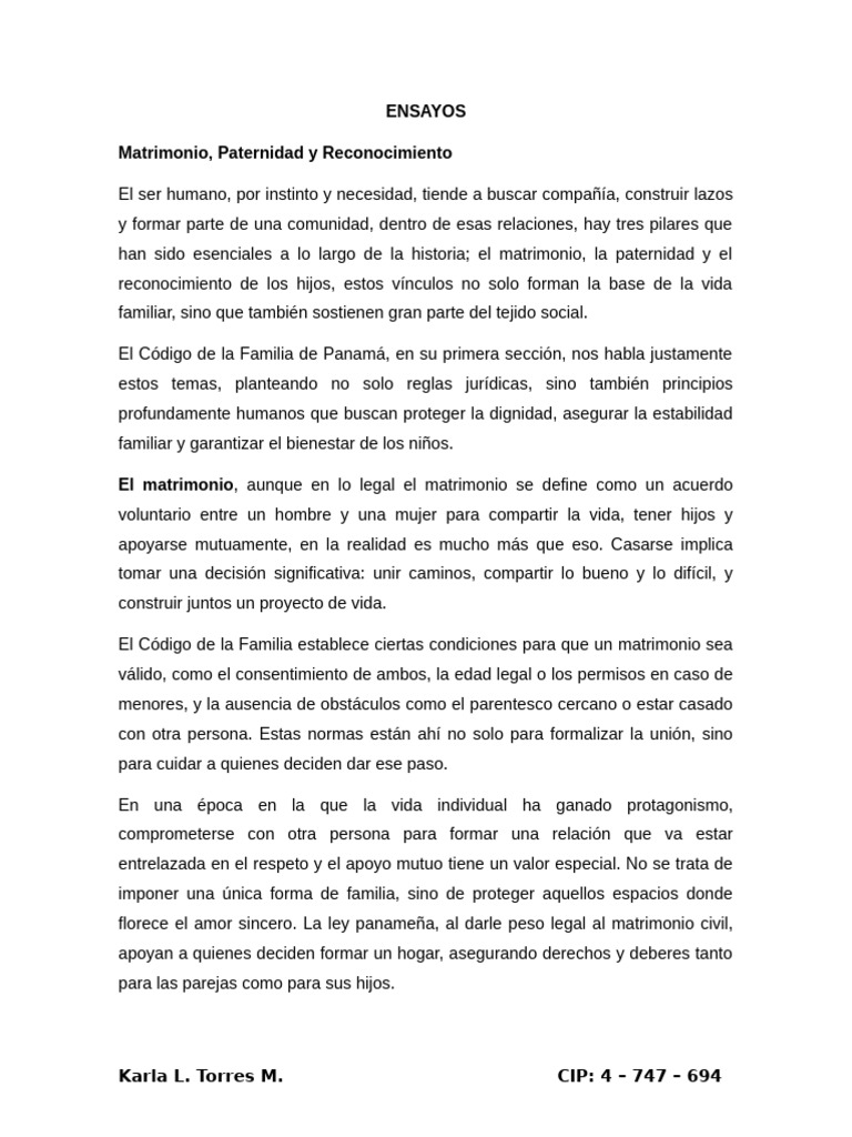 ENSAYOS | PDF | Familia | Adultos