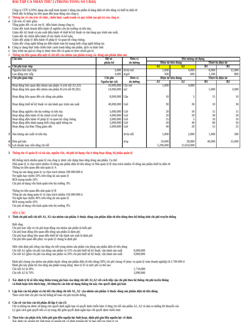 Chuyen de 3 - Bai Tap 2-5 - Hoc Vien | PDF