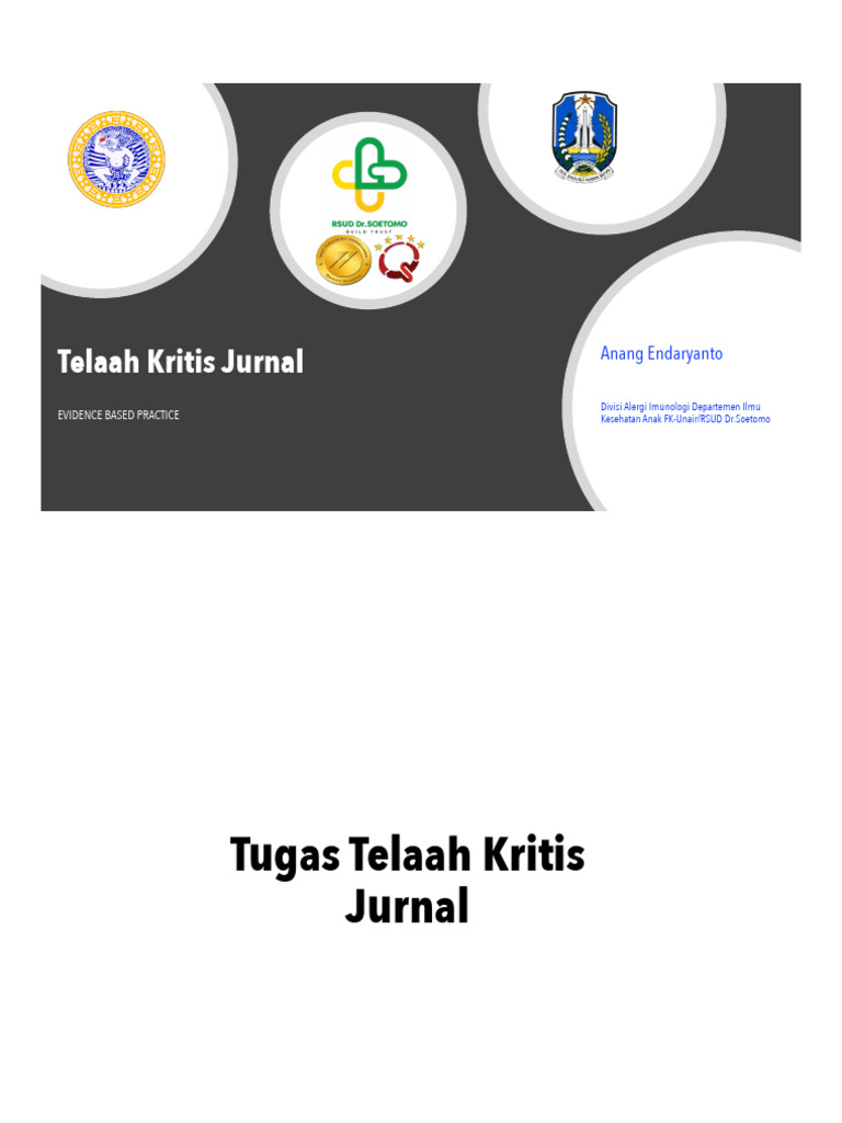 PPT Telaah Kritis Literatur Diagnostik, Terapi, Prognosis, Dan Metaanalisis Dengan Worksheet EBP ...