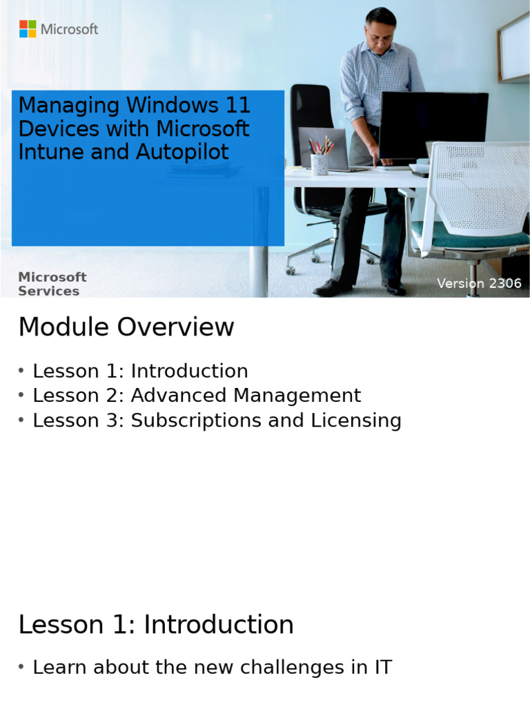 Module 01 - MW11D Intune - Overview | PDF | Computer Security | Security