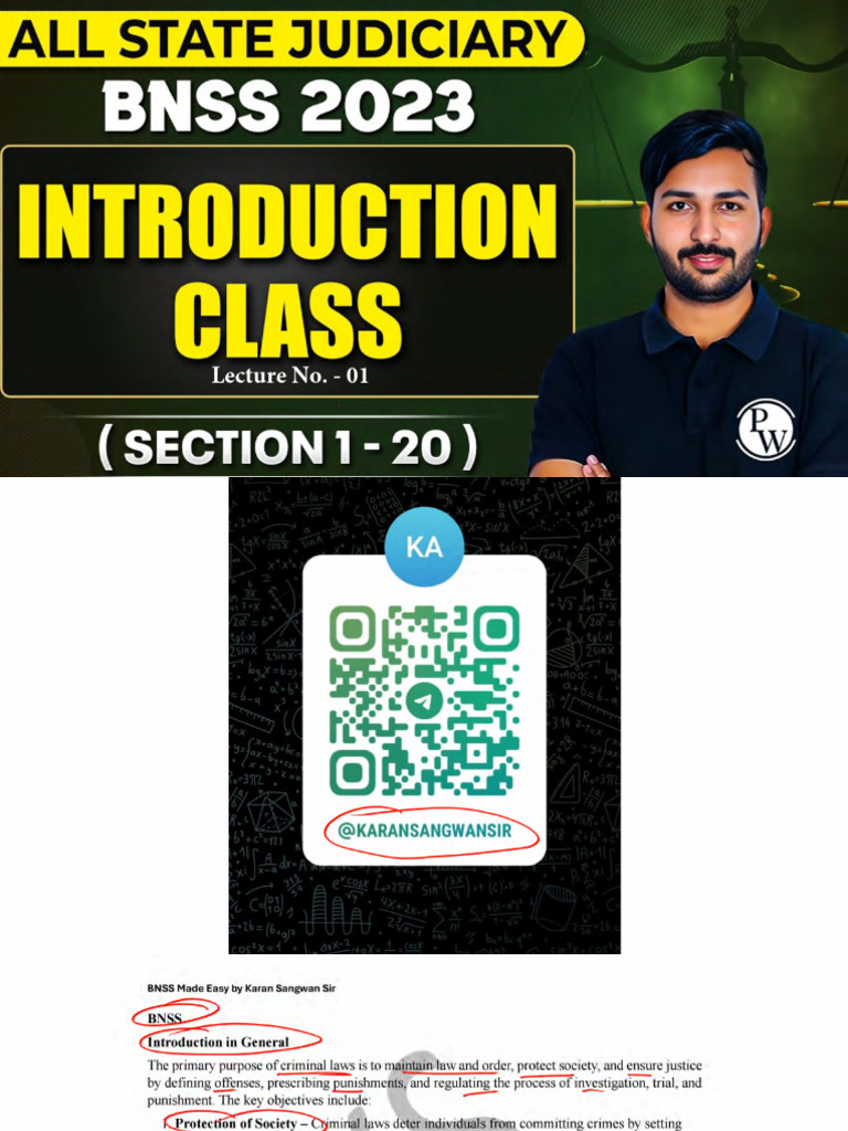 BNSS 01 - Class Notes | PDF