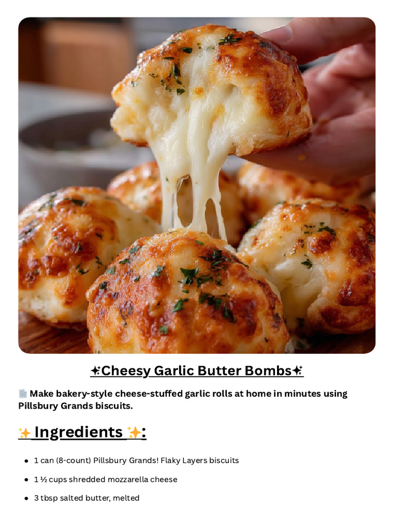 Cheesy Garlic Butter Bombs | PDF