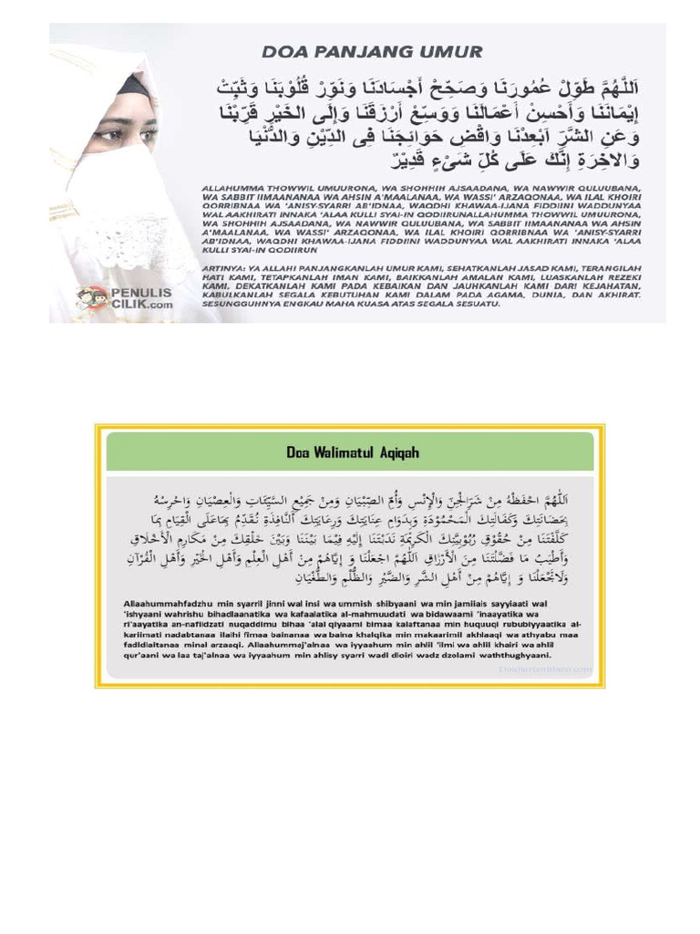 Doa Panjang Umur Dan Sapar | PDF