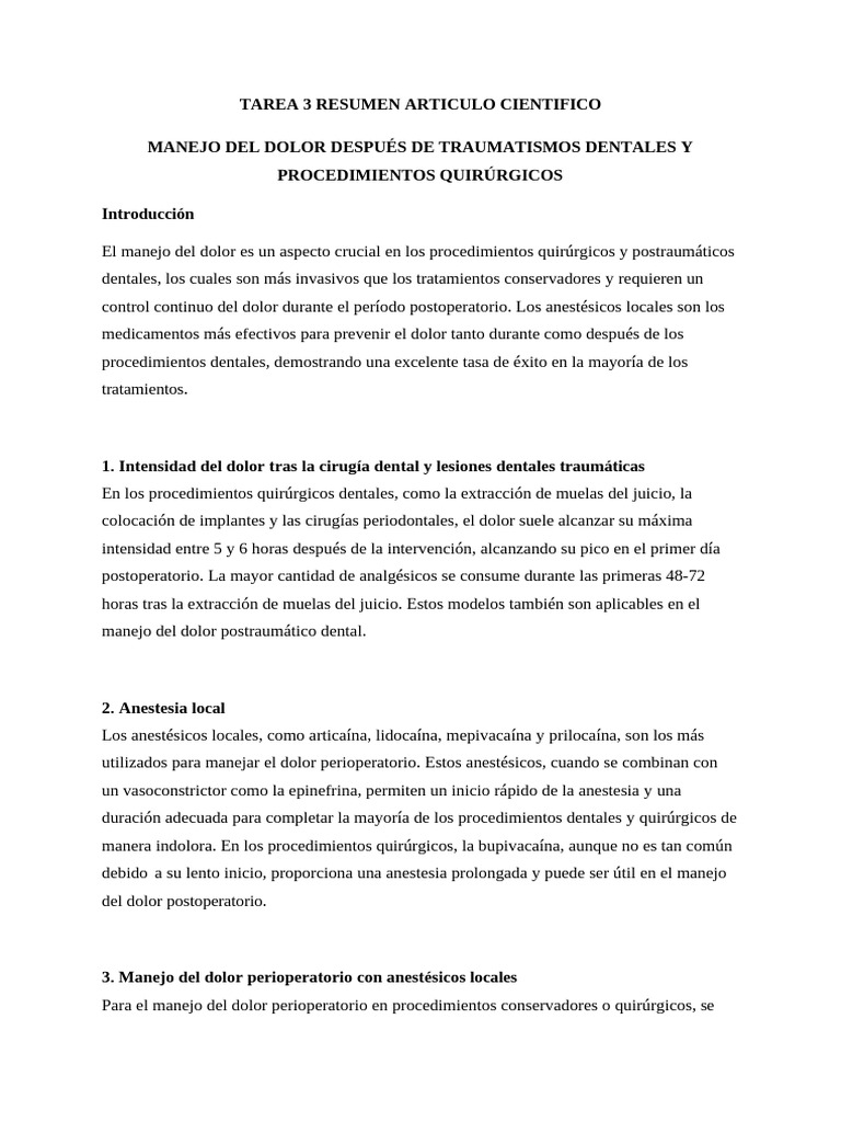 U1 S2 Tarea3 - Resumen - Articulo Cientifico | PDF | Analgésico | Droga anti-inflamatoria libre ...